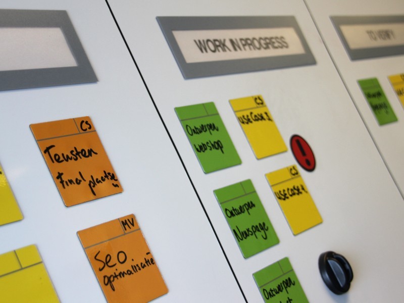 Scrum whiteboard magnet - Large (yellow) - TnP Visual Workplace